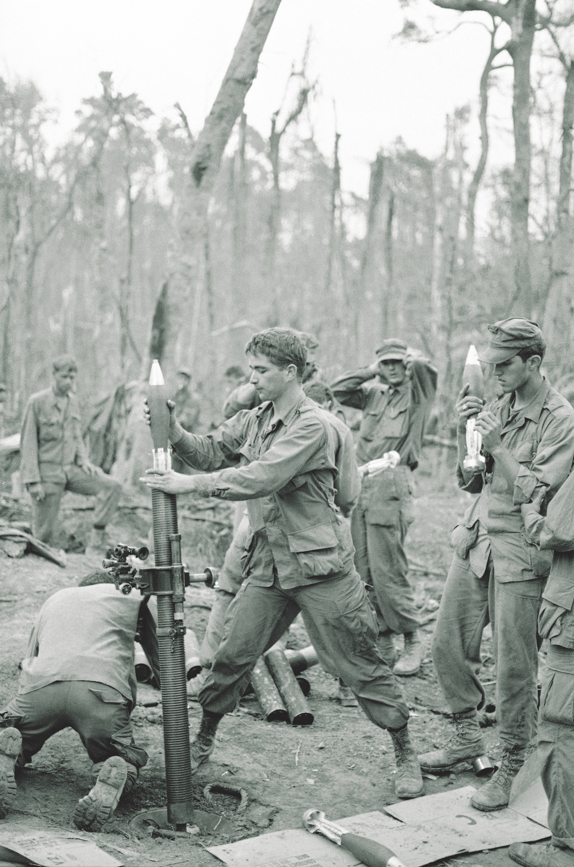 While most of the artillery that supported men in the field was fired ...