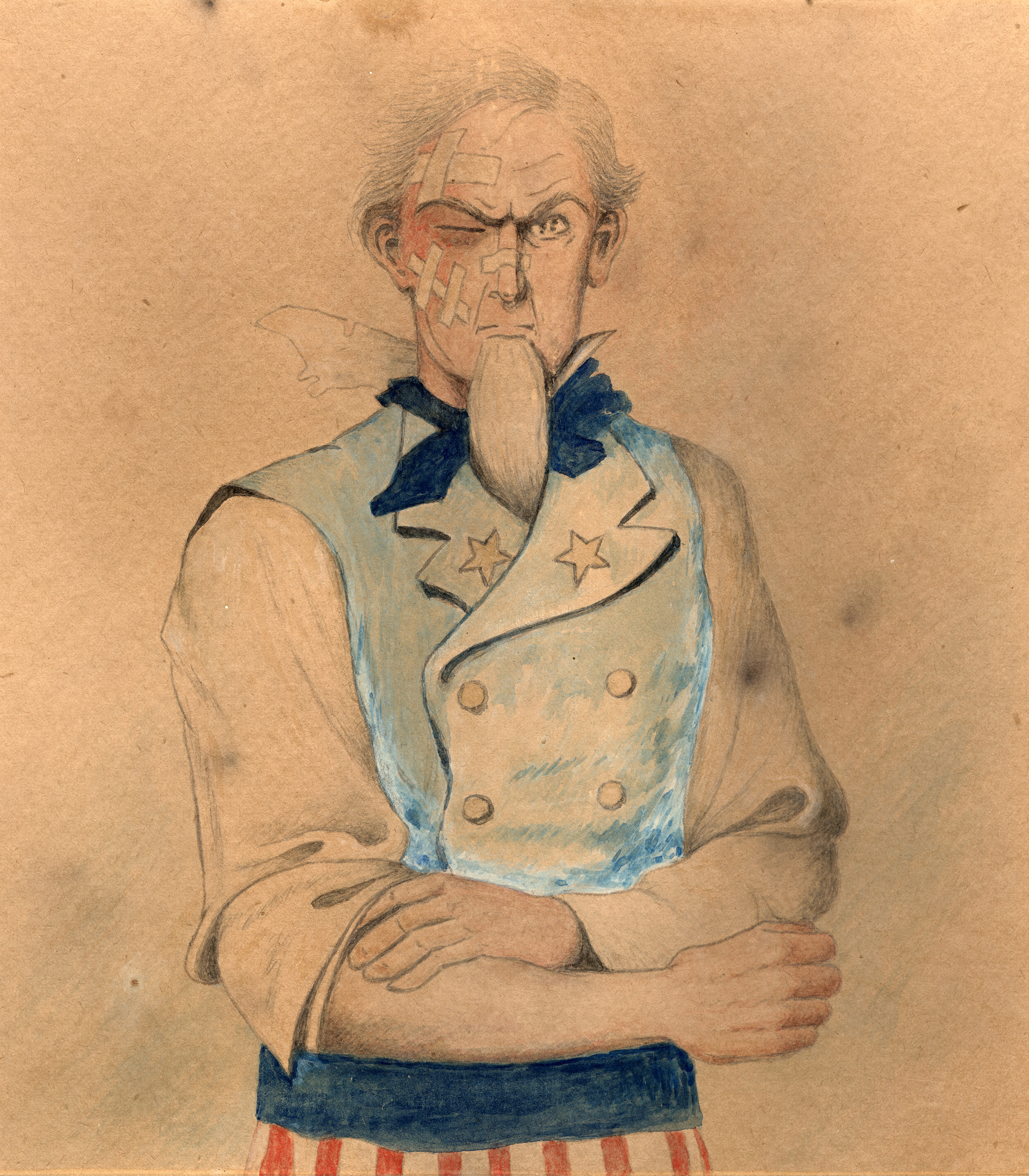 Watercolor on board, “World’s Heavyweight Champion,” 1915, artist ...