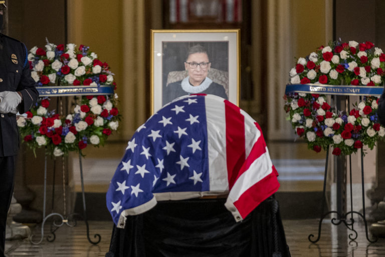 Justice Ruth Bader Ginsburg: The First Woman in American History to Lie ...