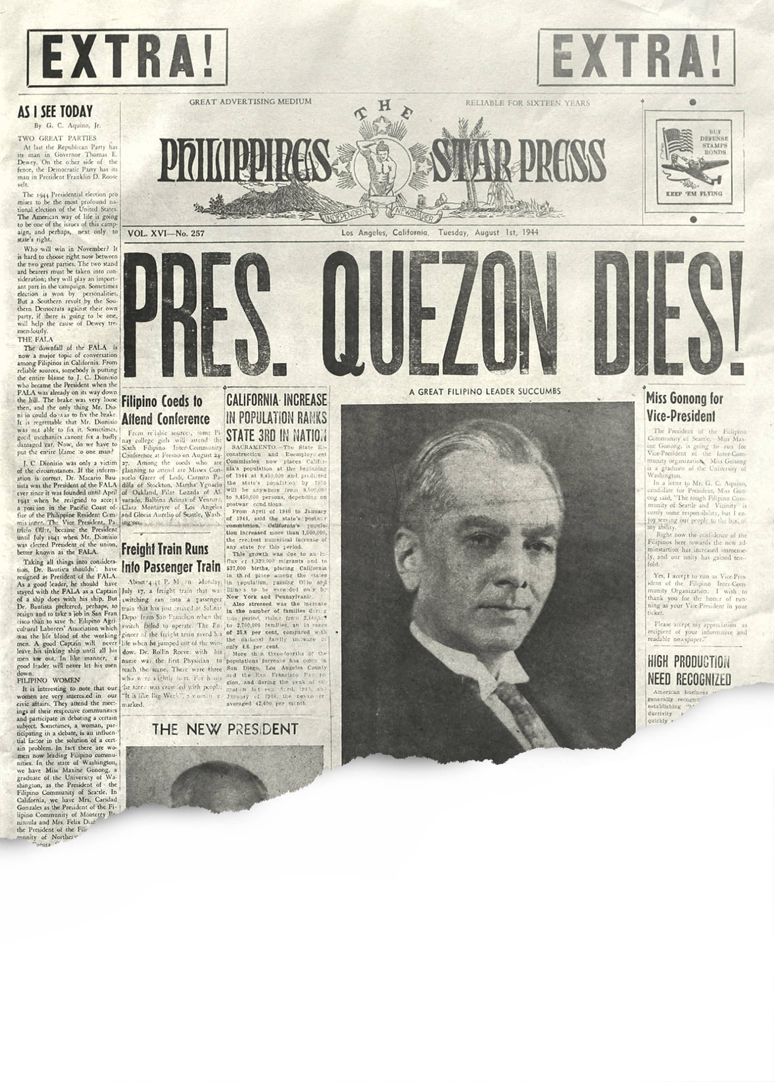 quezon-newspaper-death-notice | HistoryNet