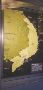This map of Vietnam, which shows the terrain’s features in raised ...